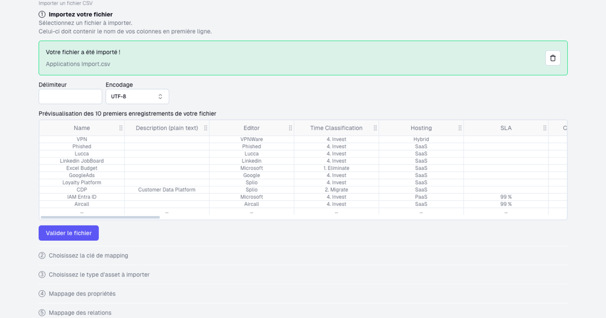 Inventory - Import csv file | Boldo